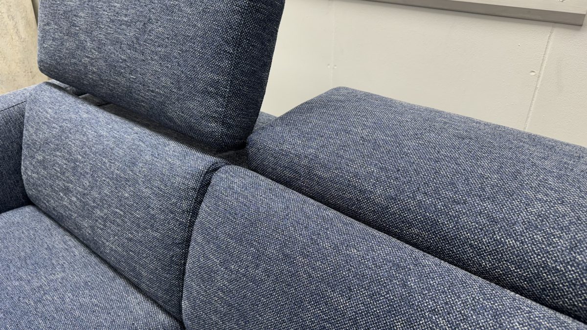 Natuzzi Italia Volo Blue Two Seater Fabric Sofa